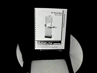 Delta 18" Band Saw 28-682 Instruction Manual COIL BOUND User Guide | eBay