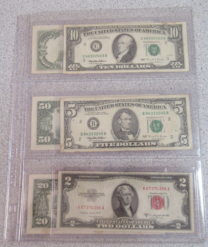 US Currency Collection of Old Rare Bills 6 Denominations | eBay