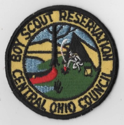 Boy Scout Reservation Central Ohio Council BSA Patch BLACK Bdr. [CA3566 ...