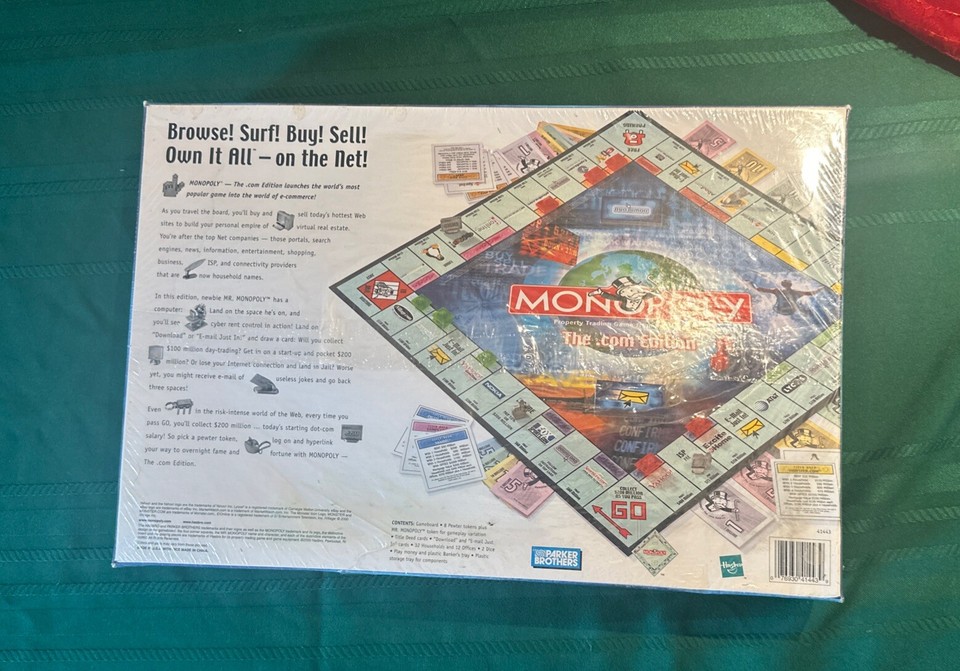 Monopoly The. Com Edition Board Game, Parker Brothers, Brand New ...