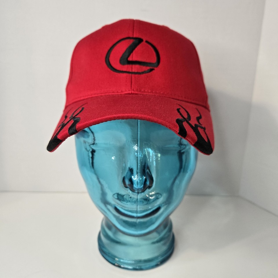Lexus Logo Baseball Cap Men's Red Flames New Adjustable Hat Port ...