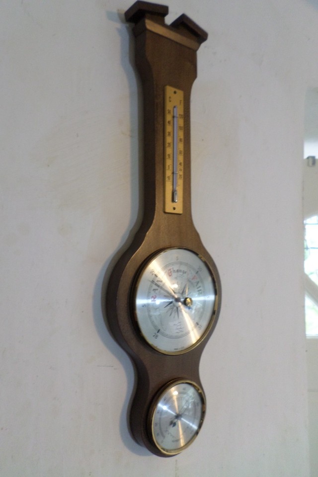 Vintage Fischer Banjo Wall Barometer Thermometer Hygrometer G D R | eBay UK