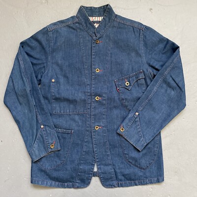 Vintage Levi’s Engineer Band Collar Chore Work Jacket 1990s-Y2K Men’s L ...