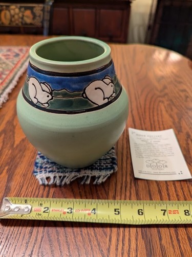 Door Pottery SEG Style Vase with Bunnies | eBay