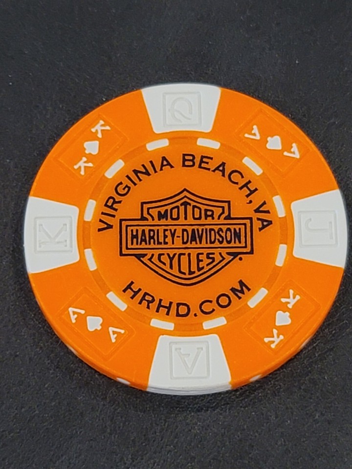 SOUTHSIDE HD (Orange AKQJ) VIRGINIA ~ Harley Davidson Poker Chip | eBay