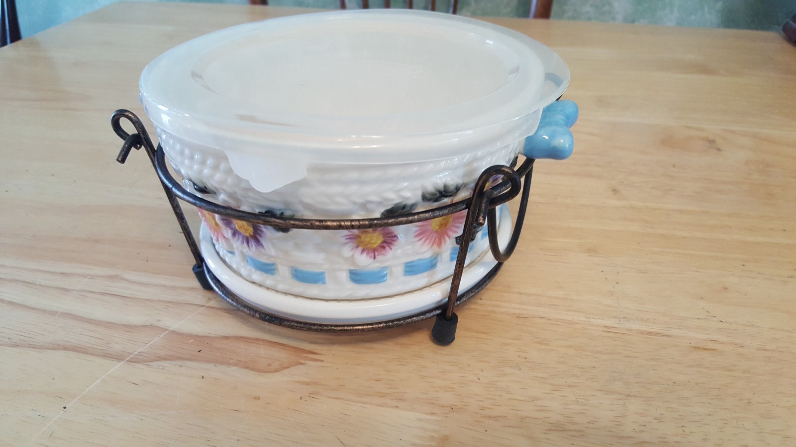 Temp-tations Round Ribbons & Rattan Baker Bowl - 1 quart - w/Lid ...