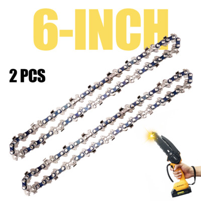 6-inch Chainsaw Chain 1/4" LP Pitch .043" Gauge 37DL Steel Durable ...
