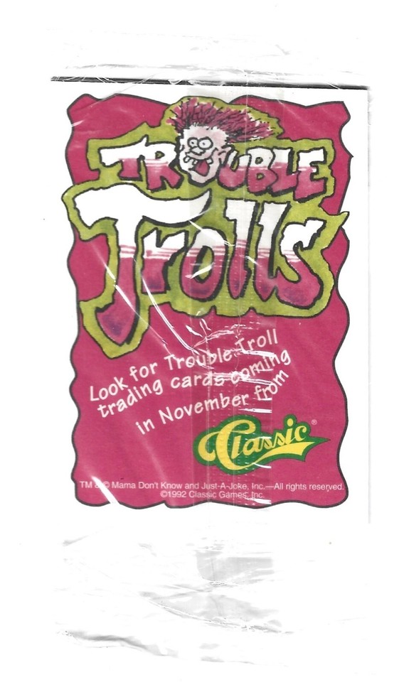 TROUBLE TROLLS SEALED 3 CARD PROMO PACK CLASSIC 1992 MINT | eBay