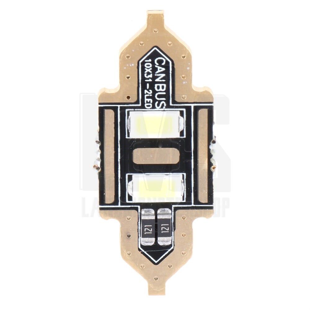 4X White 31mm 2-SMD-5730 Car Working Bulbs Interior Festoon LED Lights ...