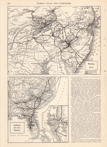 1923 Antique Reading Railroad Map Vintage Reading Lines Railway Map 602 ...