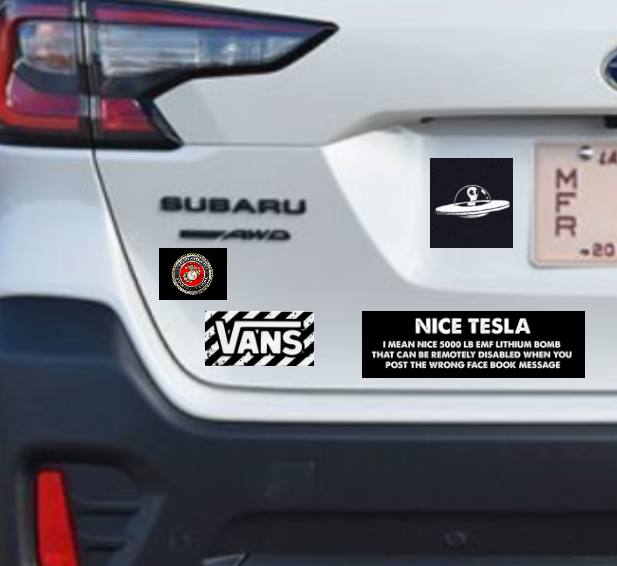 Tesla bumper stickers for cars trucks vinyl window decals Gen-Z Elon ...