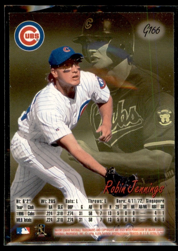 1997 ULTRA GOLD MEDALLION ROBIN JENNINGS CHICAGO CUBS #G166 | eBay