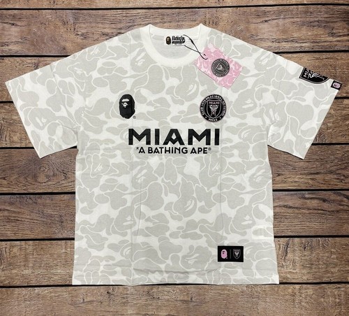NEW A Bathing Ape BAPE x Inter Miami Camo Tee White S-L Free Ship | eBay