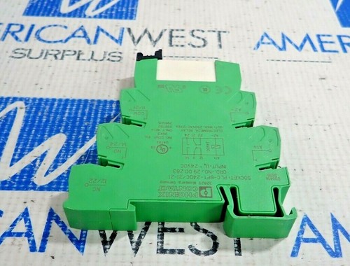 PHOENIX CONTACT PLC-BPT-24DC/21-21 TERMINAL BLOCK W 2961192 RELAY LOT ...