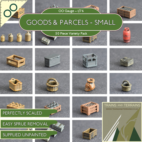 Small Goods & Parcels - 50 Piece Variety Sprue - OO Gauge 1/76 4mm ...