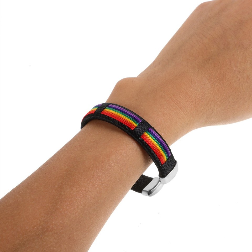 Colorful Women Bracelet Rainbow Polyester Hand Accessory Jewelry Gift ...