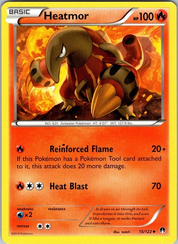 Pokemon TCG Heatmor XY BREAKpoint 15/122 Regular Uncommon Card NM | eBay