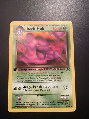 DARK MUK - 41/82 - 1st Edition Team Rocket - Uncommon - Pokemon - NM | eBay