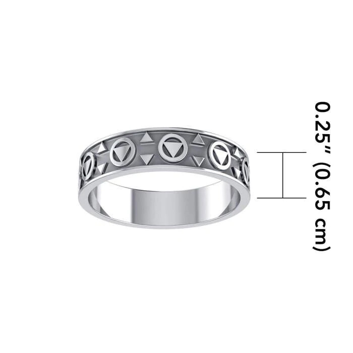 AA Recovery Ring 925 Sterling Silver Fine Alcoholics Anonymous Jewelry ...