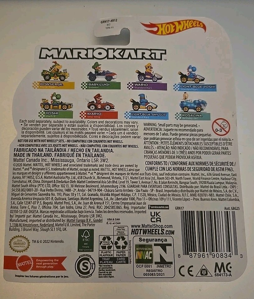 Nintendo Hot Wheels Mario Kart MARIO Wild Wing DieCast Brand New Sealed ...