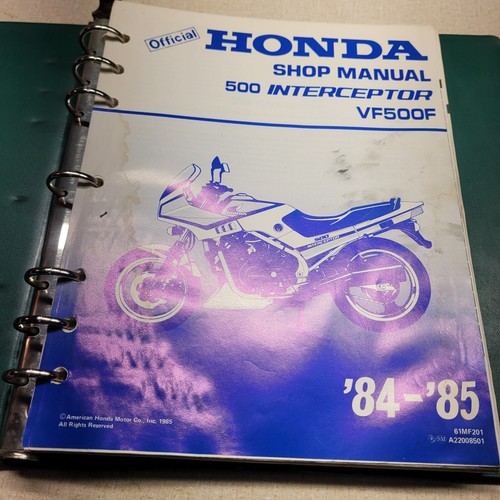 Honda VF500F 500 Interceptor 84 85 Shop Manual Genuine Factory OEM ...