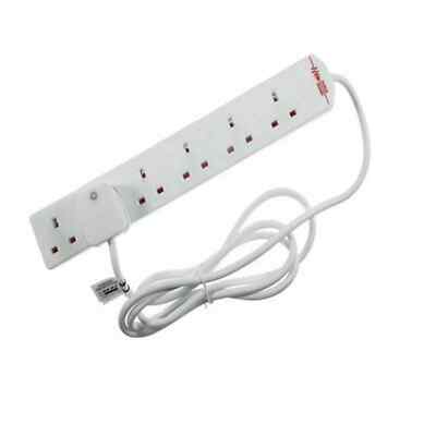 PIFCO 6 GANG SURGE PROTECTED MULTI PLUG EXTENSION 2M LEAD UK SELLER ...