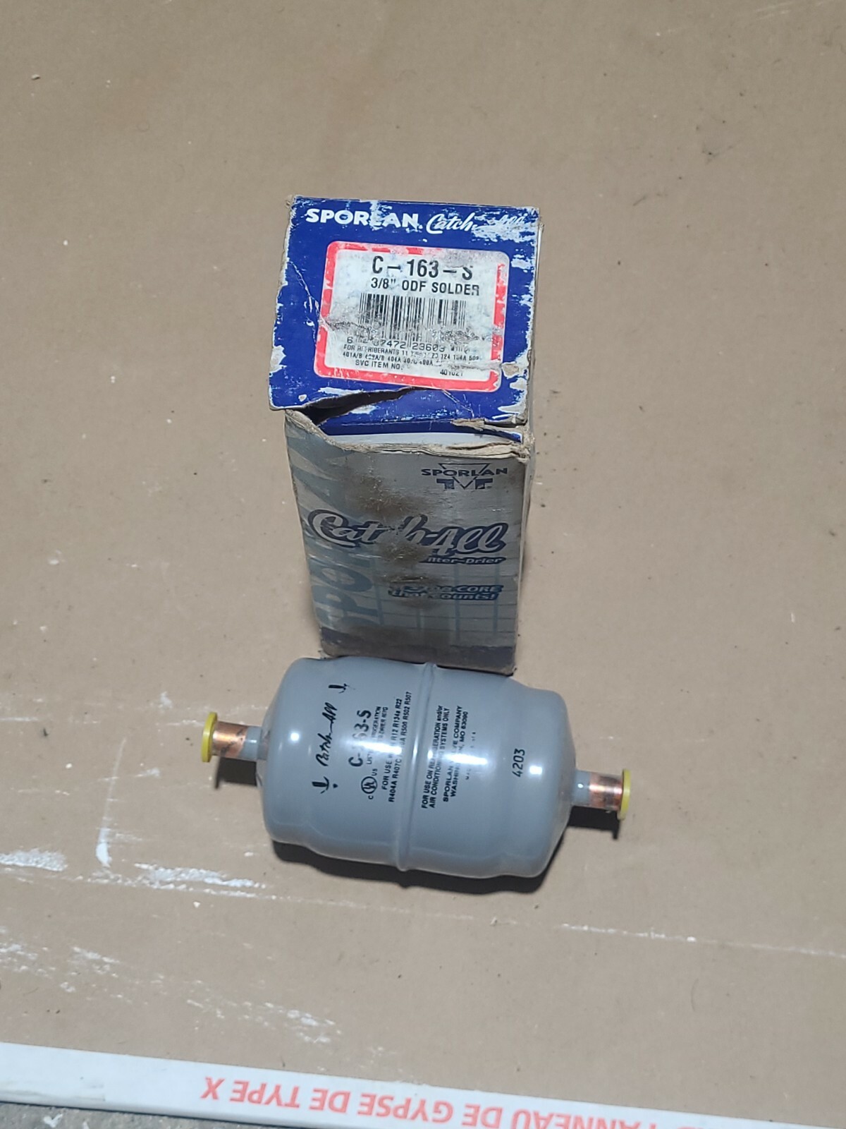 New in Box OEM Sporlan C-163-S 3/8" ODF Solder Filter Drier Dryer P/N ...