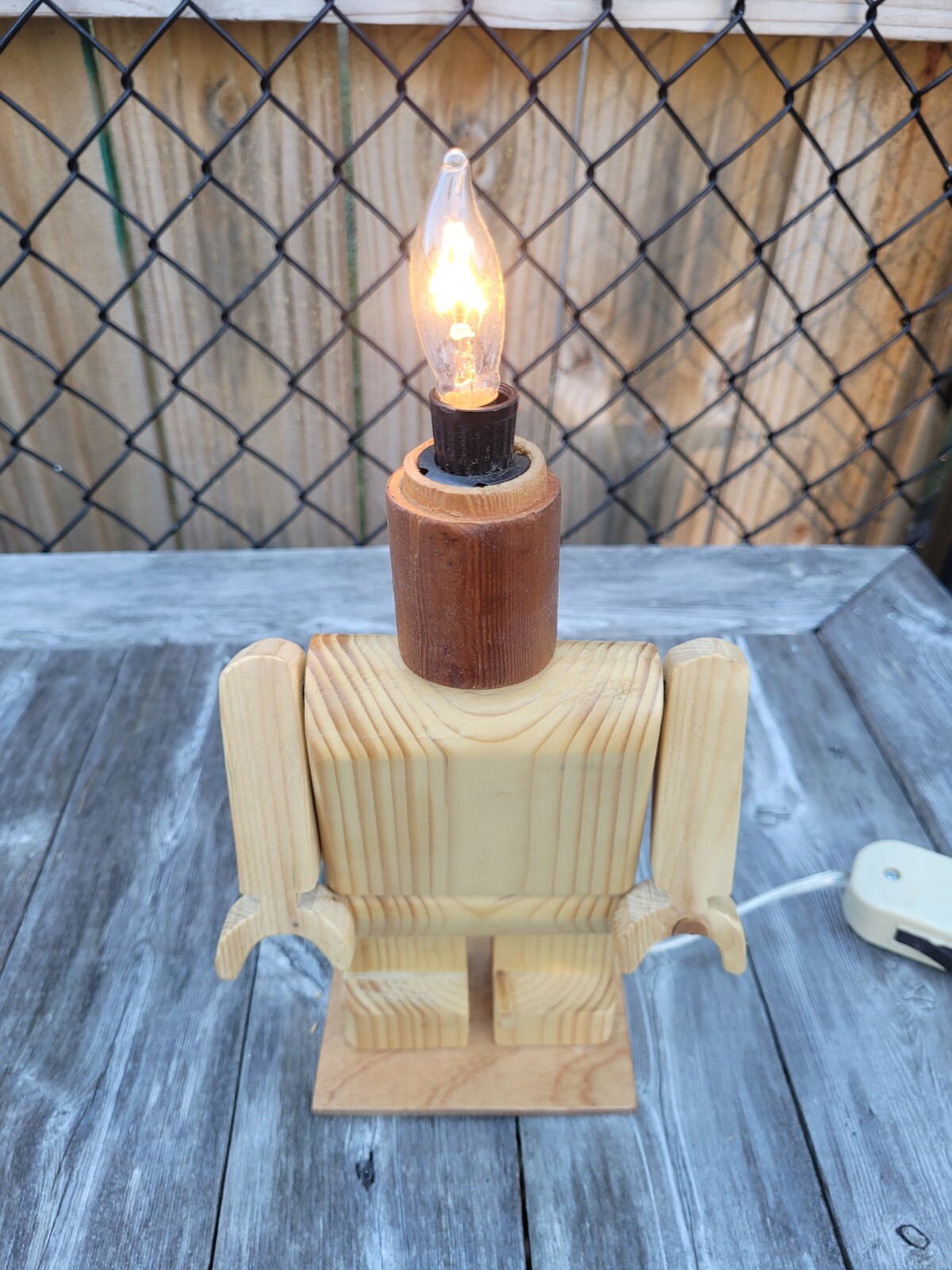 Wooden Lego Man Lamp | eBay