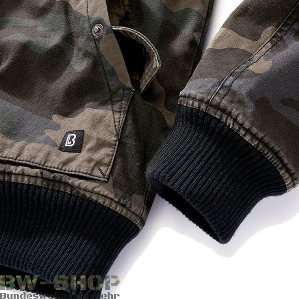 BRANDIT BRONX JACKE ARMY OUTDOOR WINTERJACKE GEFÜTTERT KAPUZE BLOUSON ...