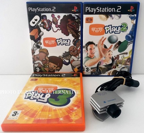 Camera + jeux EYE TOY PLAY 1 + 2 + 3 pour PLAYSTATION 2 PS2 game usb ...