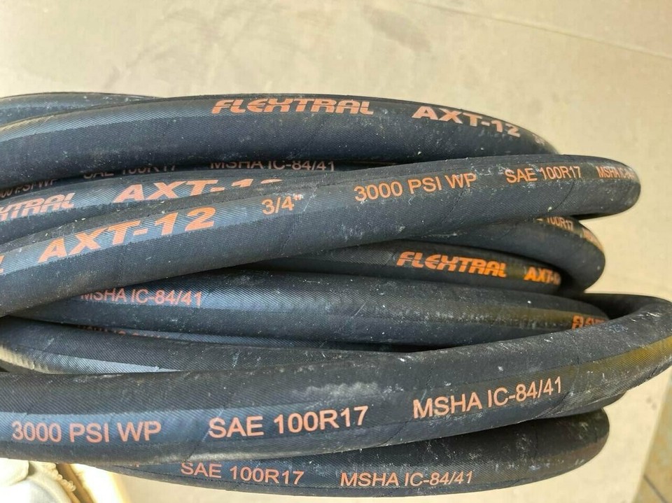 Flextral AXT-12 Coiled Hydraulic Hose 25 ft 3/4" 3000PSI FX QAC1212fp ...