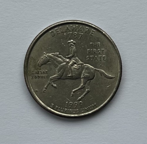 RARE 1787 1999 D Delaware *FIRST STATE QUARTER DOLLAR* Coin W/ Caesar ...
