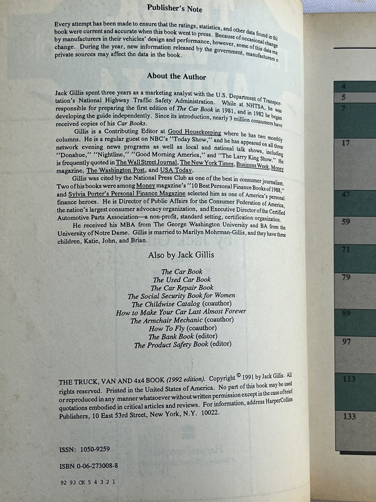 THE TRUCK, VAN, AND 4X4 BOOK 1992 JACK GILLIS BOOK | eBay