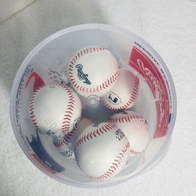 Rawlings Baseballs Bucket/8 Recreational Batting Practice Balls ...