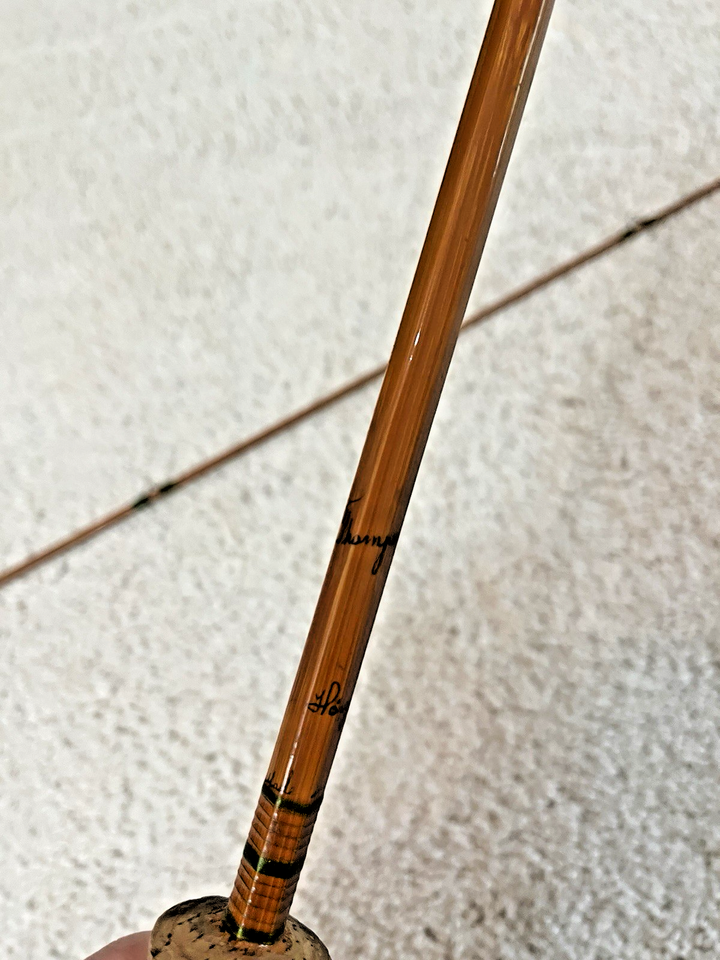 VTG Thompson K21 Bamboo 8Ft Fishing Rod Norway 113561 Storage Tube | eBay