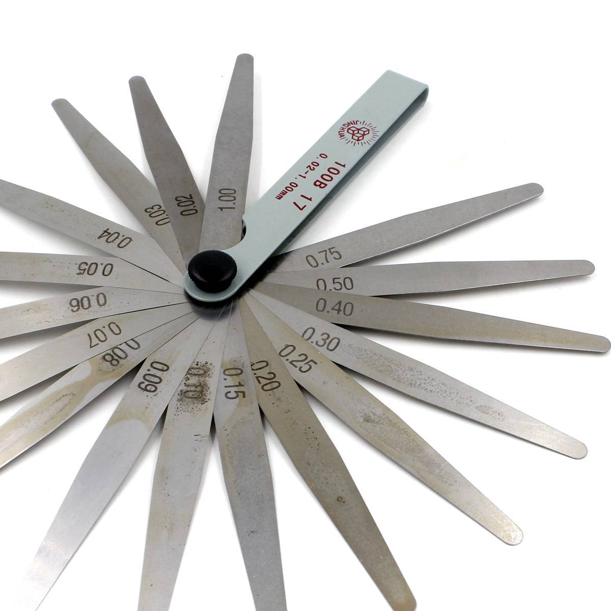 Feeler Gauge Set 17 Blades Metric Measuring Tool R0.02-1mm | eBay