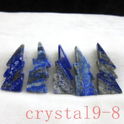 5pcs Lapis Lazuli Quartz stone Lightning Bolt Crystal Carved Healing ...