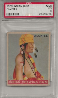 1933 INDIAN GUM #206 (288) ALCHISE, PSA 3 | eBay