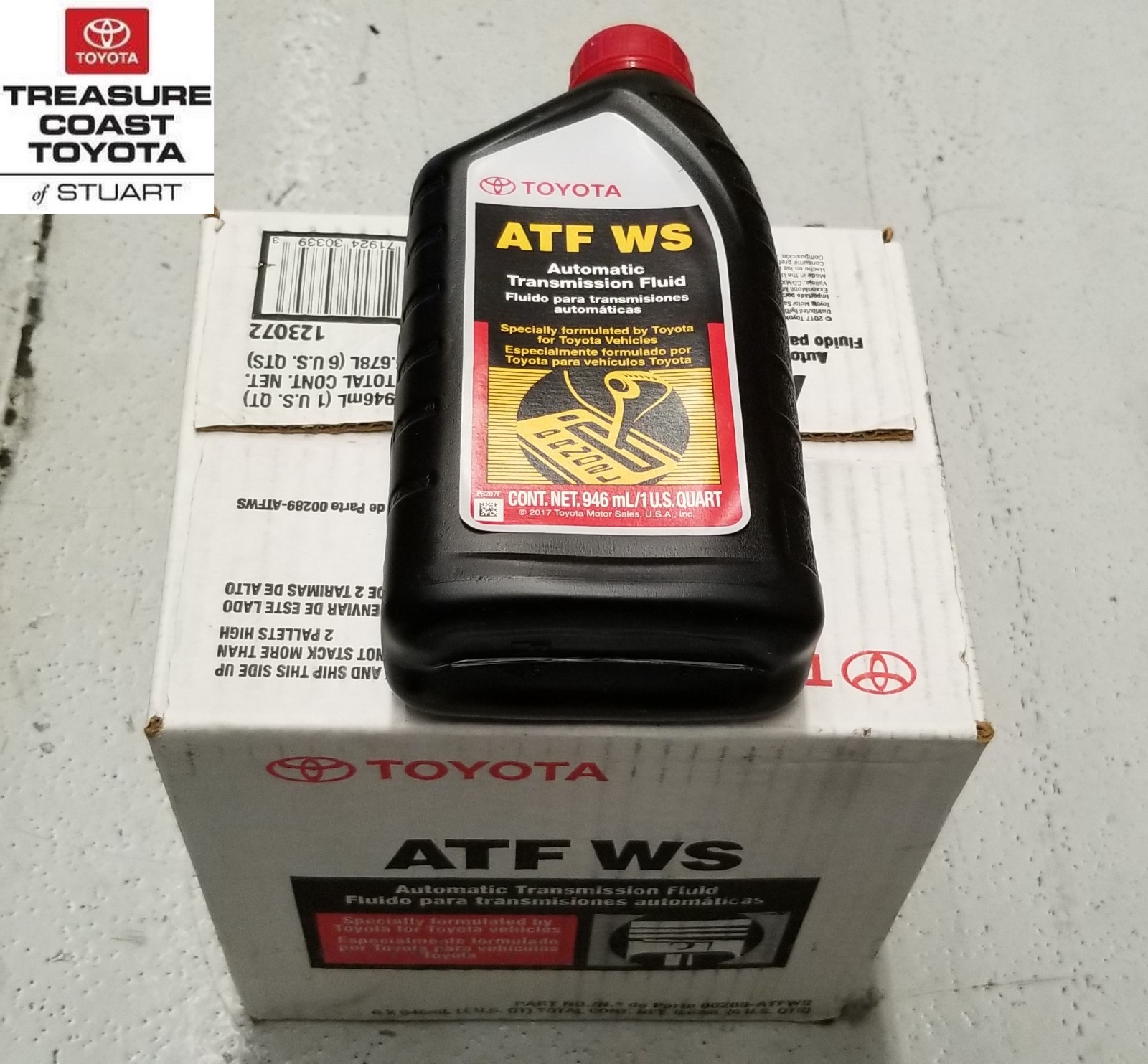 NEW OEM TOYOTA ATF WORLD STANDARD WS TRANSMISSION FLUID CASE 6 QUARTS ...