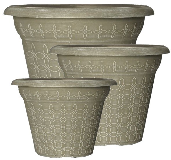 Large Decorative Plastic Pots For Trees Large Plant Pots 12/10/9 Inch,