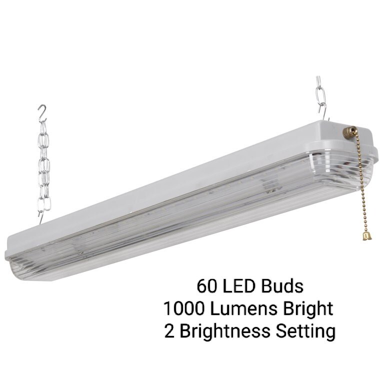 Solar Powered LED Shed Light 1000 Lumen Bright Caravan Garage 65cm Tube ...