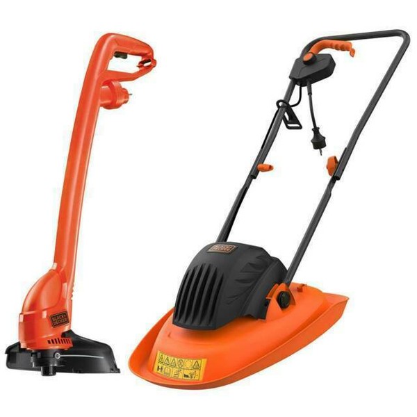 BLACK+DECKER 30cm Electric Hover Mower with GL250 Strimmer Grass ...