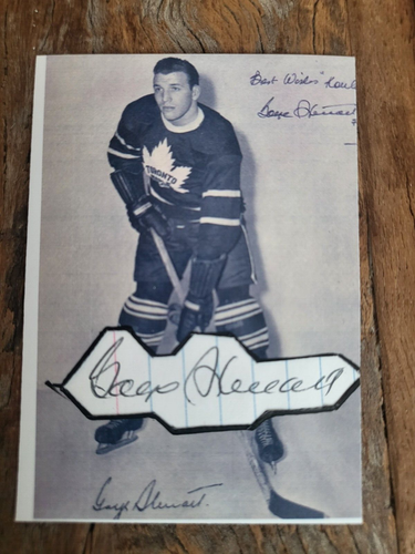 1947 Gaye Stewart Hockey NHL Auto Maple Leafs 2 Stanley Cups Chicago ...