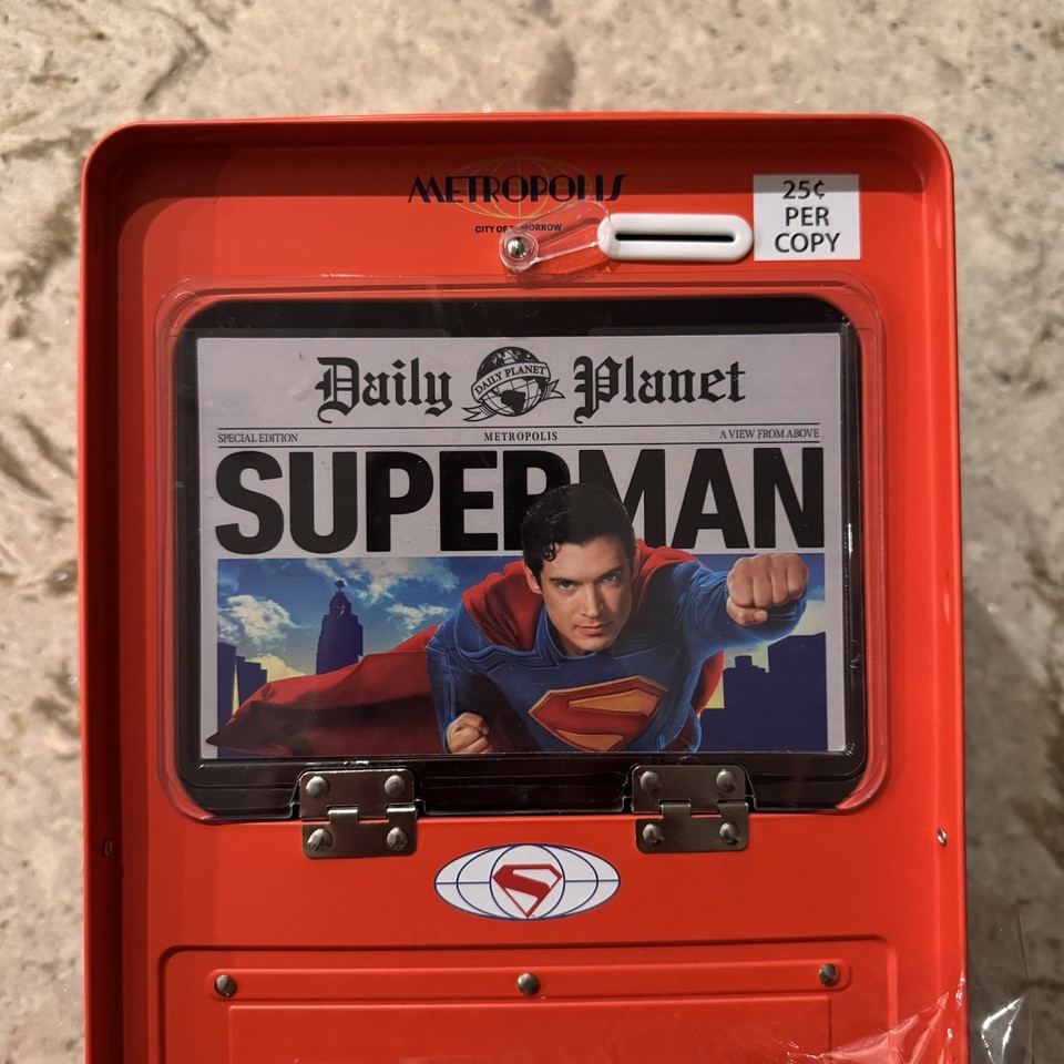 AMC 2025 Superman Daily Planet Newspaper Box Popcorn Bucket NEW BUBBLE ...