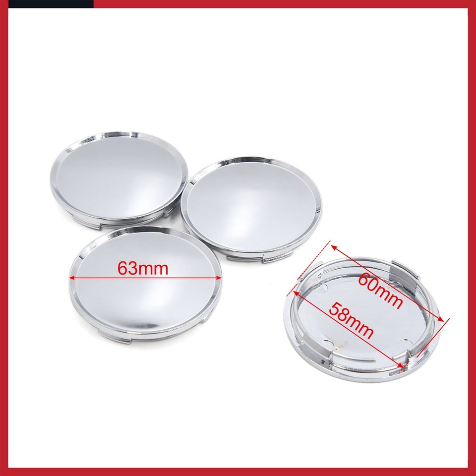 4 Pcs 63mm Dia 4 Lugs Auto Car Tire Wheel Rim Center Hub Caps Cover ...