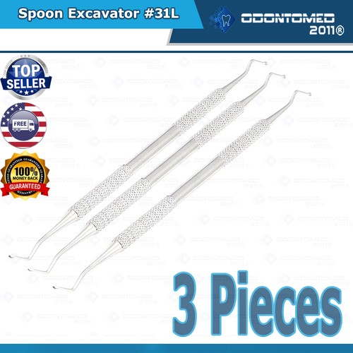3 Pieces REMOVAL DEBRIS Endo Spoon Excavator #31L Dental Surgical ...