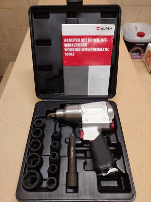 Wurth 1/2" Impact Gun and Socket Combo (07037360) With Sockets and Case ...