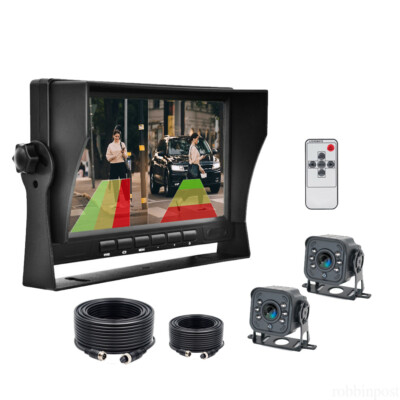 7" Dual Screen Monitor DVR Recorder AHD Rear View Backup Camera for ...