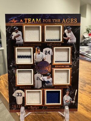 2024 Leaf Bronx Legacy Game Used Octo Jersey #/35 Jeter Mattingly ...