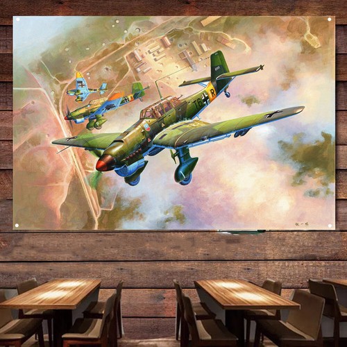 Ju 87B-2 Stuka Dive Bomber Fighter Wall Decor Banner Flag Aviation Art ...